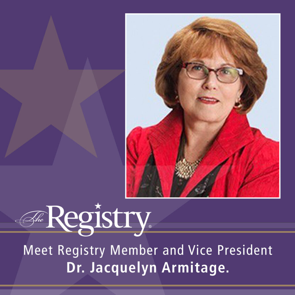 Meet Dr. Jacquelyn Armitage, Vice President of The Registry. - The ...